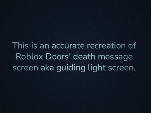 [HOTEL+] Roblox Doors Death Message (Guiding Light Generator)