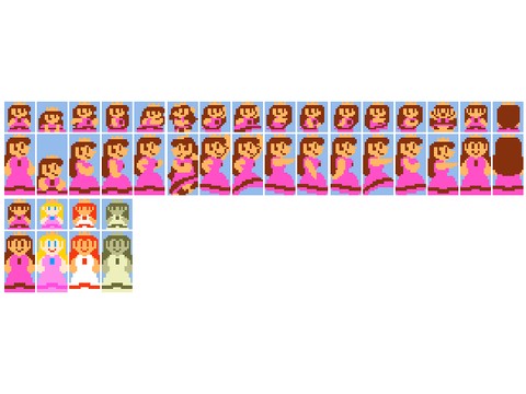 Improved Improved SMB1 Peach Sprites