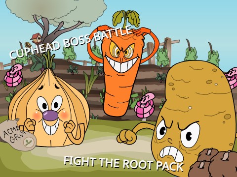 Cuphead Root Pack Boss Fight