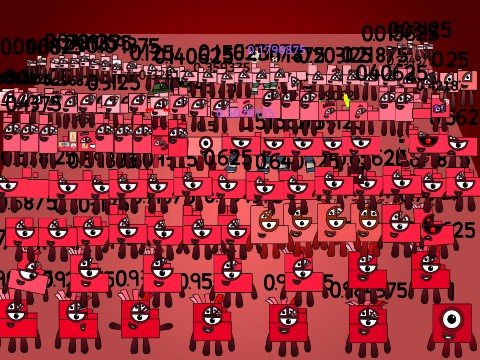 Numberblocks Band 128ths up to 1 Sprites remix