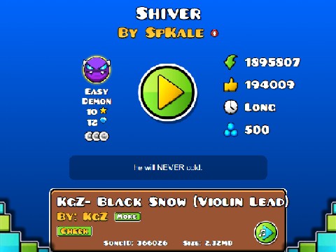 Geometry Dash Shiver