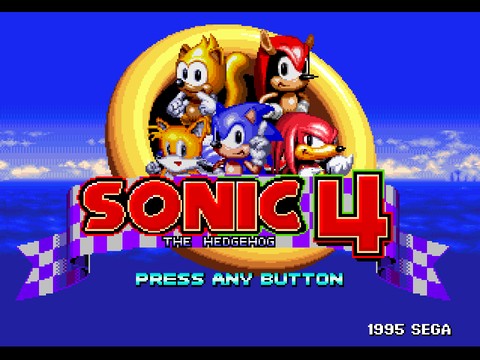 V3 Sonic 4 Title Screen + Main Menu (1995)