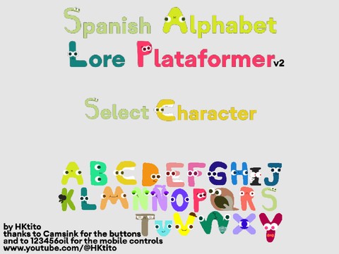 Spanish Alphabet Lore Platformer all letters playable