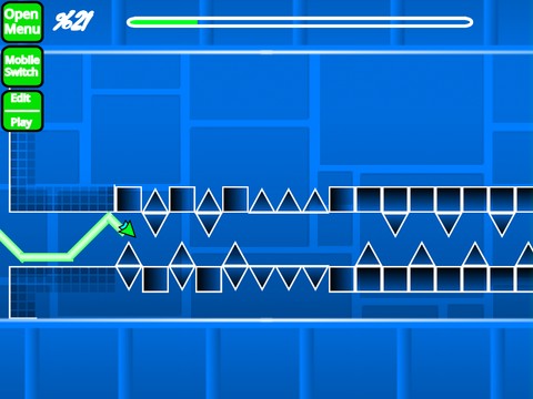 Geometry Dash wave challenge