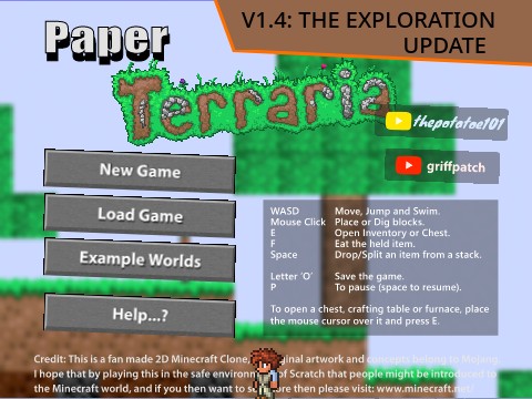 [V1.4.1]Paper Terraria:The Minecraft/Terraria crossover mod