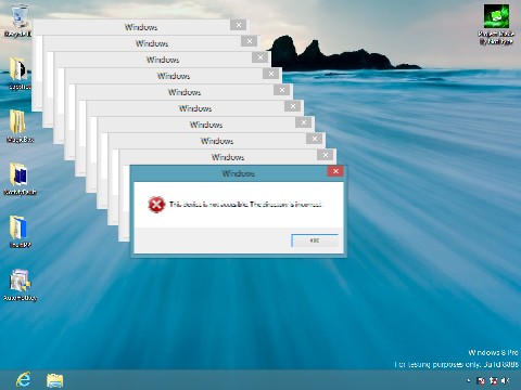 Windows 8 Build 8888 Crazy Error Maker