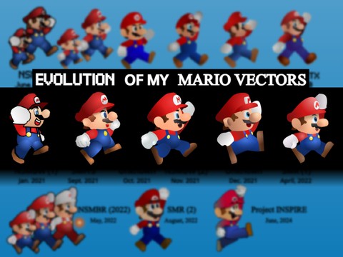 Evolution of my Mario Vectors
