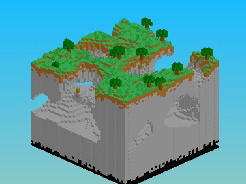3D Minecraft chunk generator
