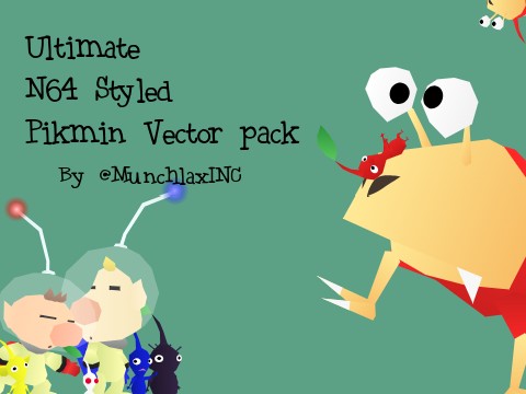 Ultimate N64 Styled Pikmin Vector pack