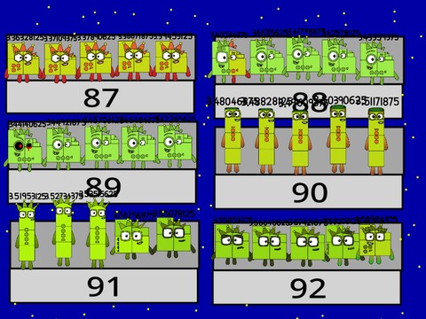 Numberblocks band 256ths 87-92