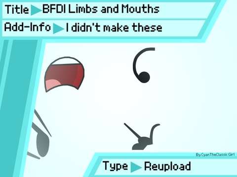 BFDI Limbs and Mouths (Reuploaded)