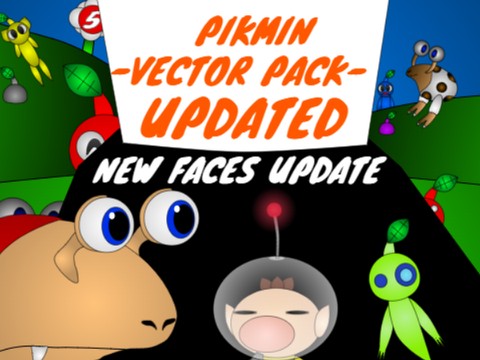 (NEW FACES UPDATE!) Pikmin vector pack