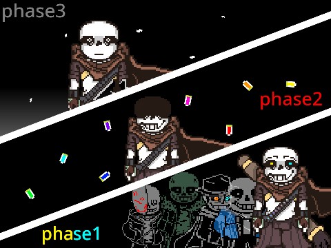 PR!ink!sans fight phase1~3 [undertale fun game]