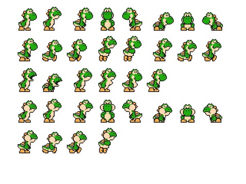 Super Mario Bros 3- Yoshi Sprites (Remade)