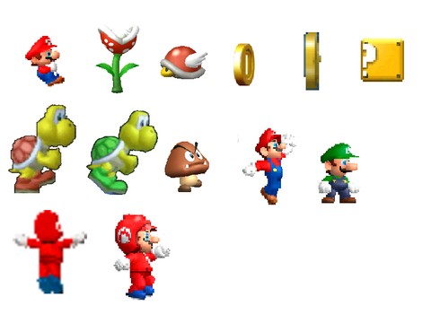 NSMB Wii sprites