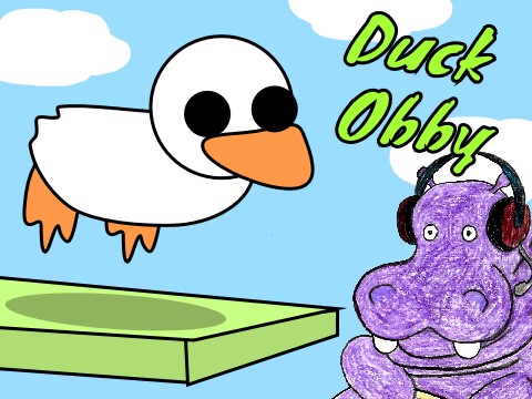 Hippo Plays Duck Obby Game