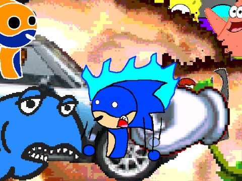 Beat up Sonic EVEN MOAR with MOAR buttons! remix copy copy copy