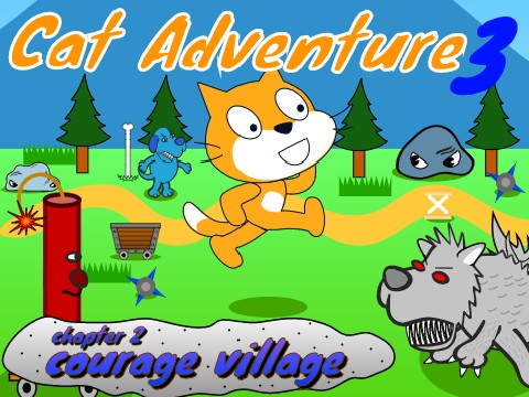 Cat Adventure 3 chapter 2:Courage Village #game #all #animation