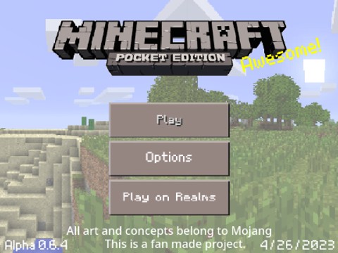 Minecraft PE Alpha 0.6.4
