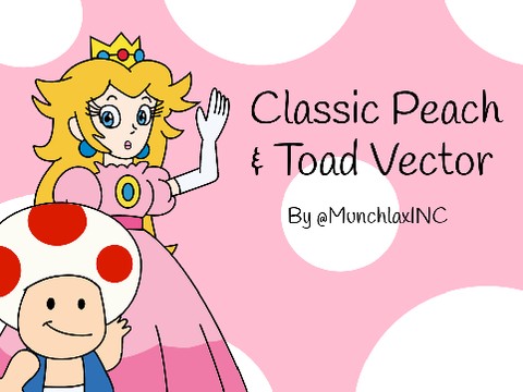 Classic Peach & Toad Vector