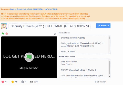 The scratch team has never heard of a joke before