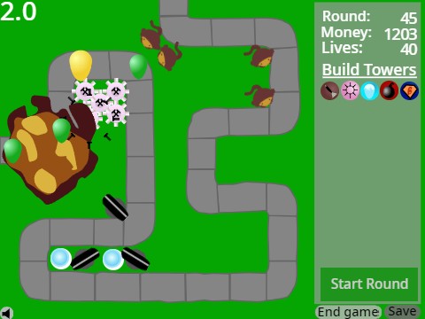 Bloons Tower Defense on Scratch.