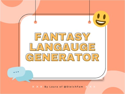 Fantasy Language Generator!