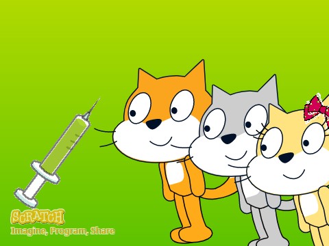 Cats get a flu shot/behave/UNGROUNDED