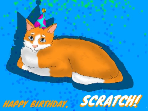 ⬦Happy Birthday Scratch!⬦ // Scratch Cat Art // Scratch Week 2023 Friday