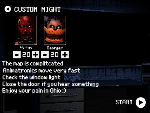 Jolly 3 Chapter 2: Custom Night Oxygen Control Room Ohio Edition