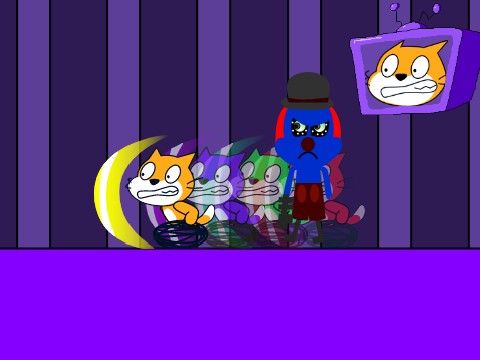 scratch cat running away from @Memeana's oc