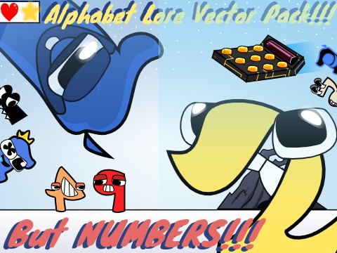 [CANCELLED] Alphabet Lore VECTOR PACK But Numbers!!!