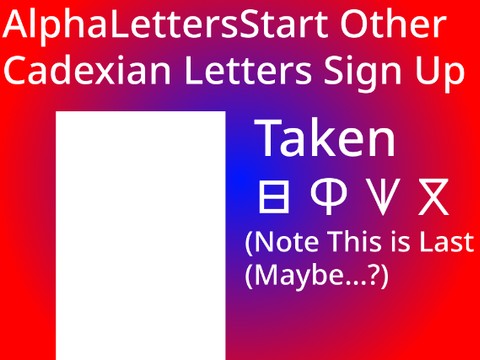 AlphaLettersStart Other Cadexian Letters Sign Up (0/4)