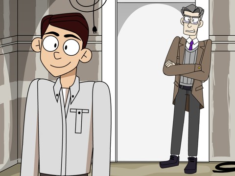 the stanley parable but it's a cheaply animated cartoon