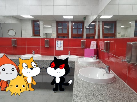 Evil Scratch Cat though that everybody in the class will be afraid of him