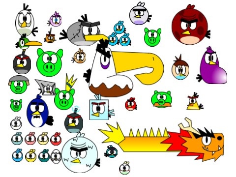 All my angry birds vectors (2020-2023)
