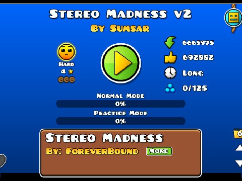 Geometry Dash Grey Stereo NoClip