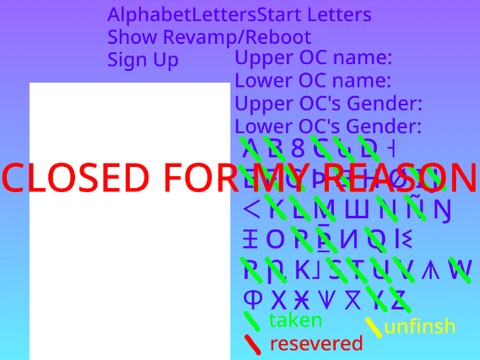 AlphabetLetterStart Letters Show Revamp/Reboot Sign up (CLOSED BUT CAST ...
