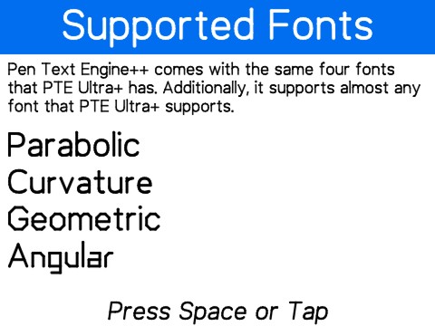 Pen Text Engine