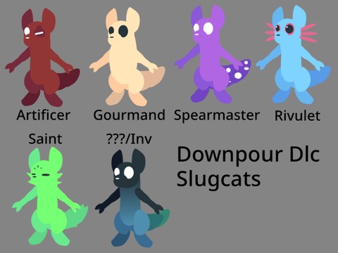 Every rain world slugcat (Vector pack)
