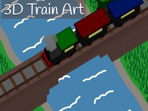 3D Train Scratch Art