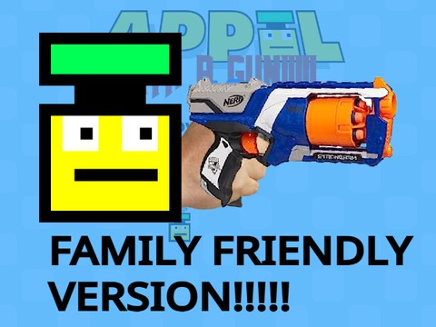 appel with a nerf gun!!!!!!!!!!!!!!!! :)