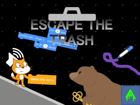 Escape the Trash [Use Scratch Block Powerups]