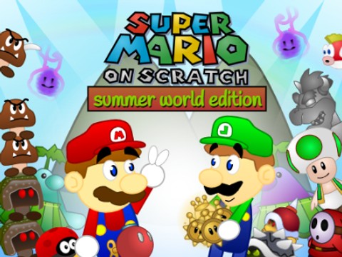 Super Mario on Scratch Summer World Edition!!