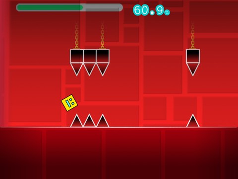 Geometry Dash with progress bar but buggy and slowwww
