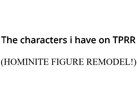 The characters i bought in TPRR on roblox