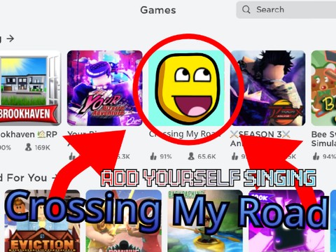 Add yourself singing Crossing My Road