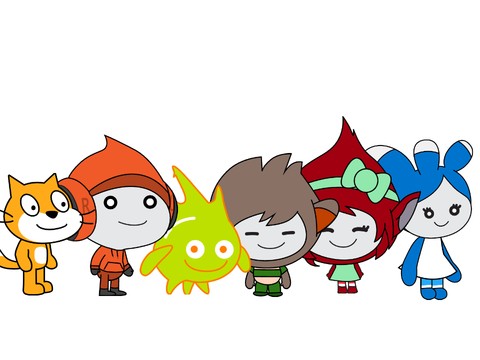 All 6 of the redesigned Scratch mascots