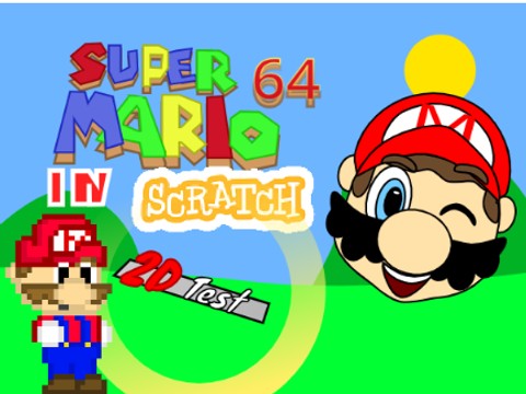 Super Mario 64 in scratch (2D test!!!)