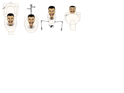Skibidi Toilet Models - 2D Vector